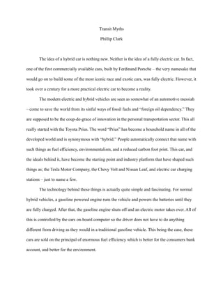 Writing Example - hybrids | DOC