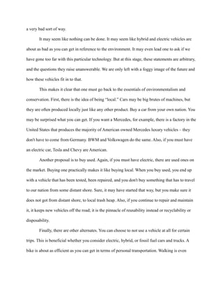 Writing Example - hybrids | DOC