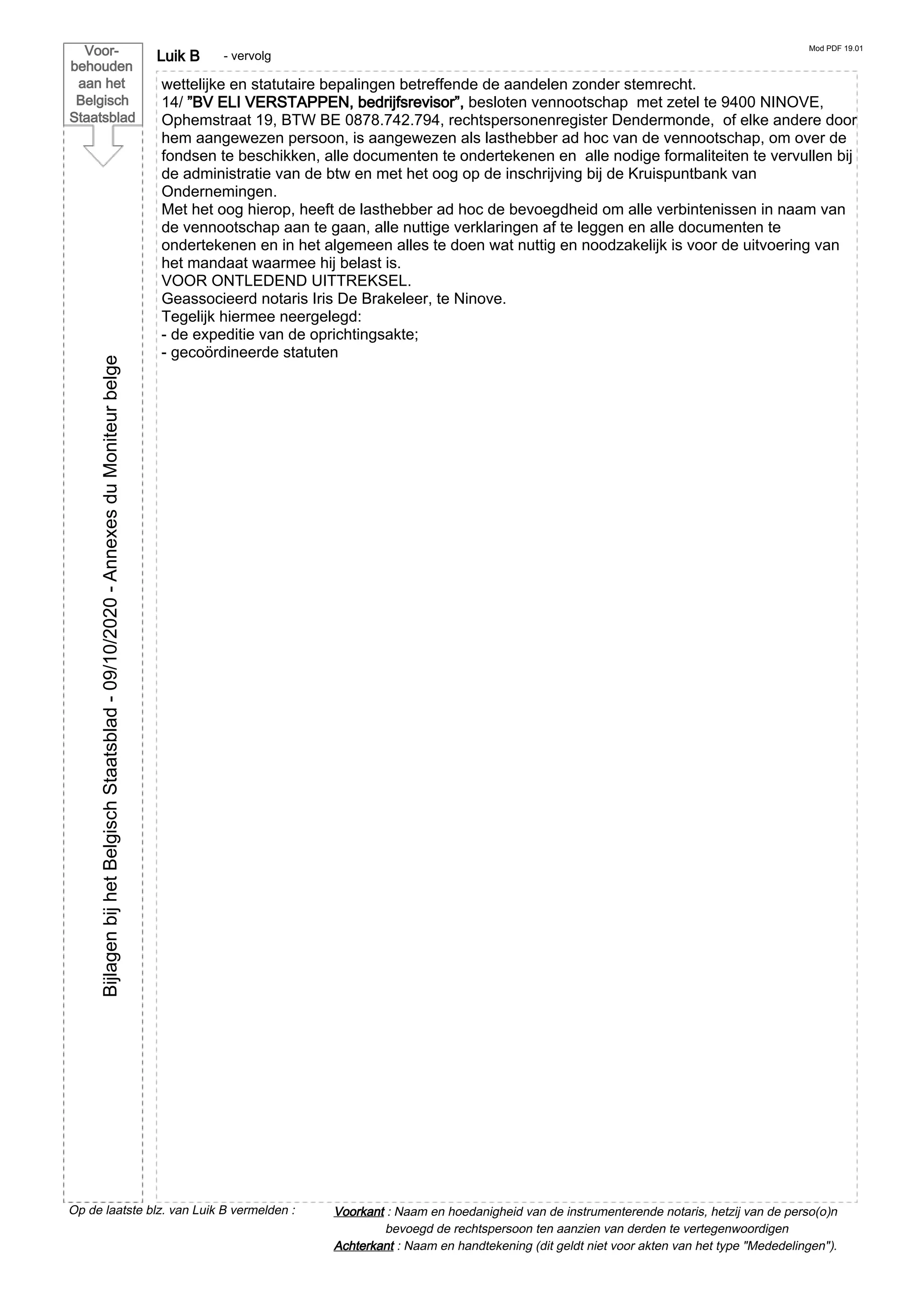 Oprichtingsakte CleanRBio | PDF