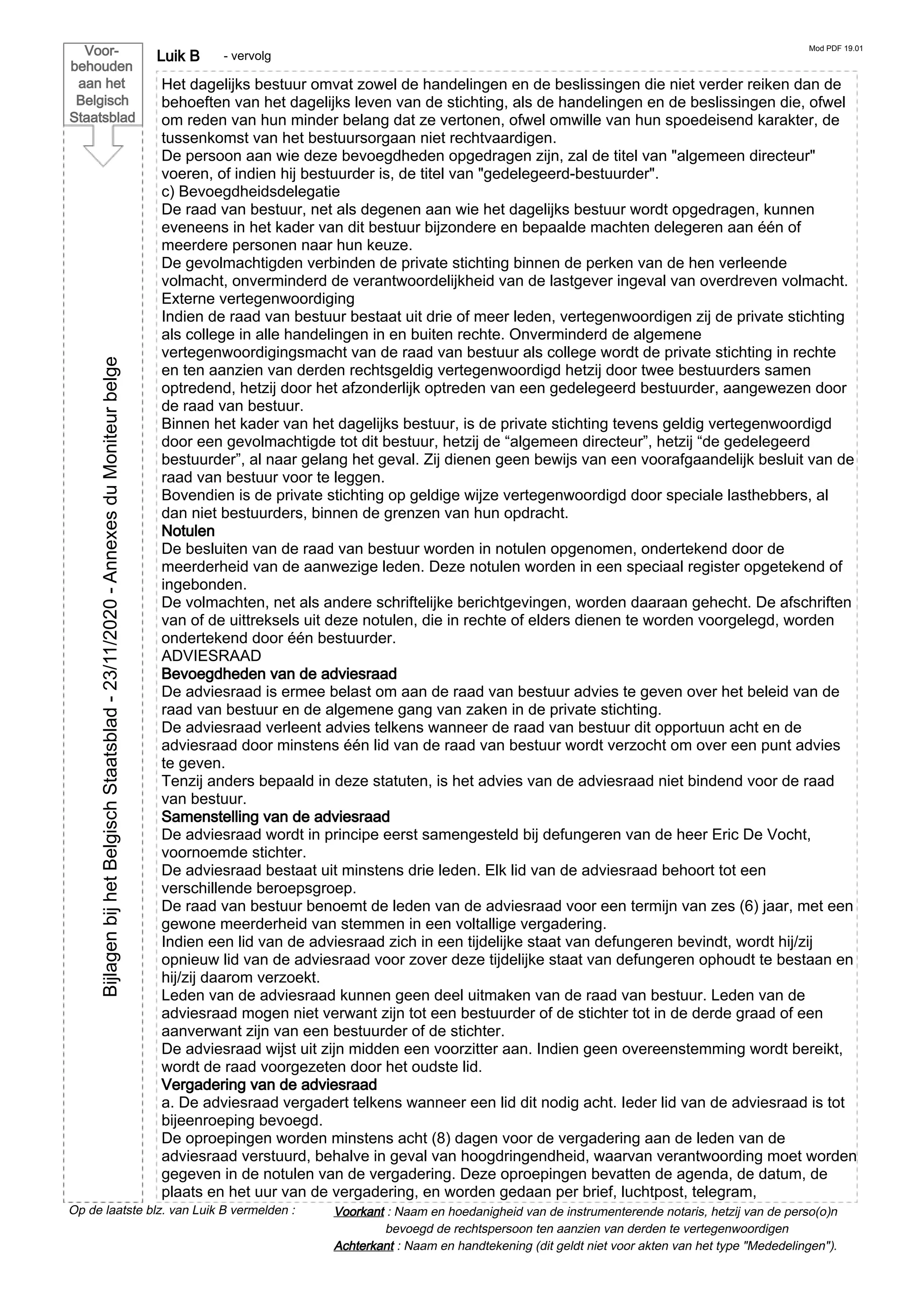 Oprichtingssakte FOUNDATION BELUX | PDF