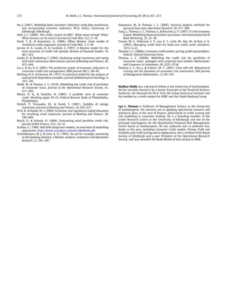 Transition matrix models of consumer credit ratings | PDF