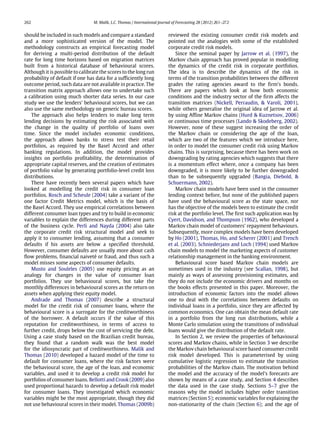 Transition matrix models of consumer credit ratings | PDF