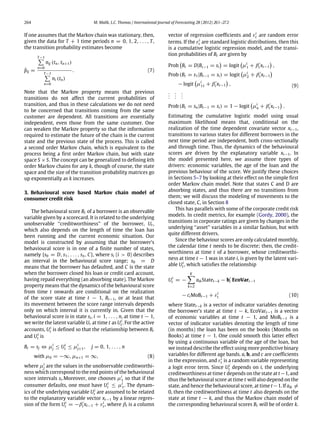 Transition matrix models of consumer credit ratings | PDF