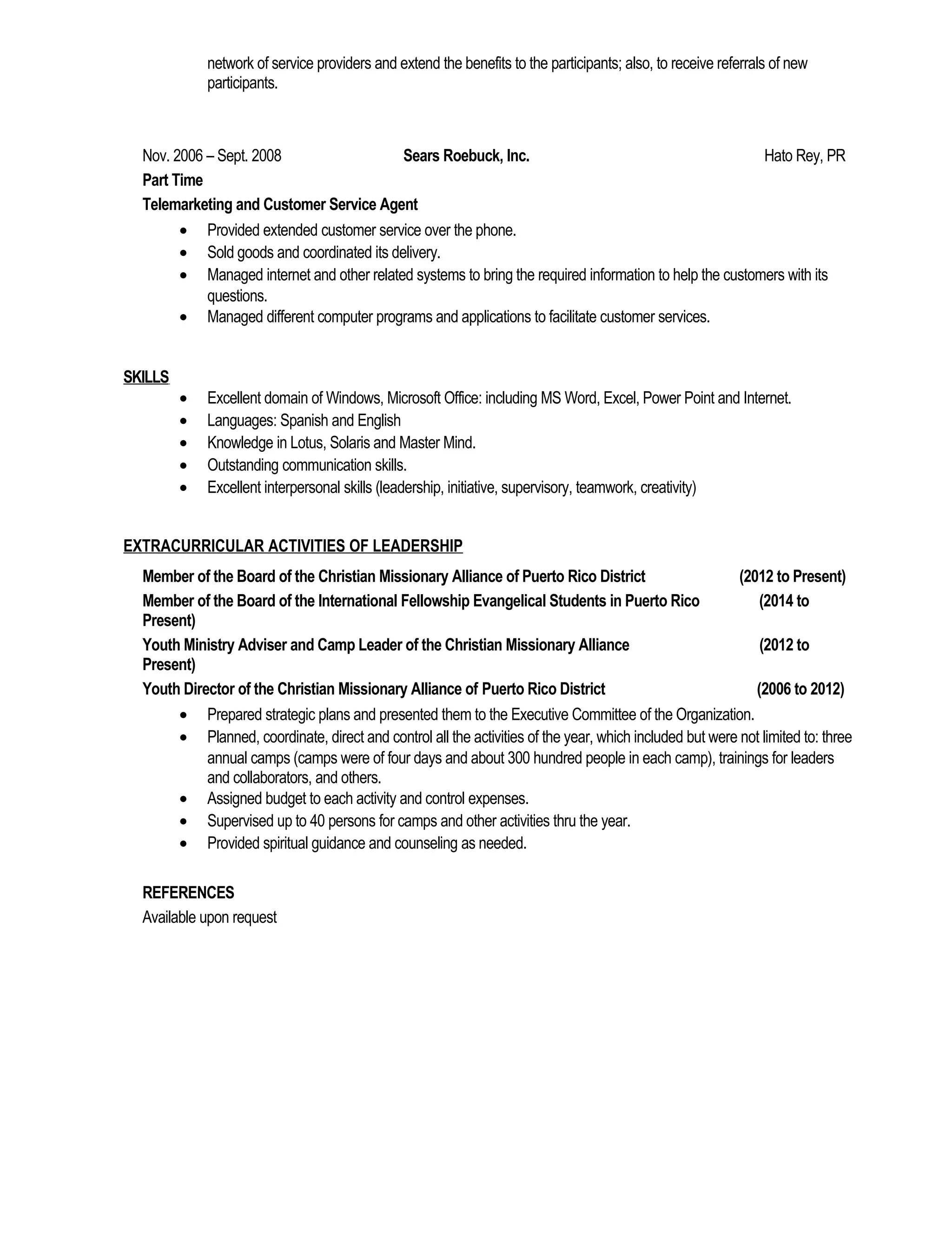 PROFESSIONAL RESUME - JOSE BIDO | PDF
