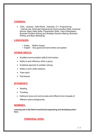 Mechanical engineer Ahmed Hamdy Awad | DOC