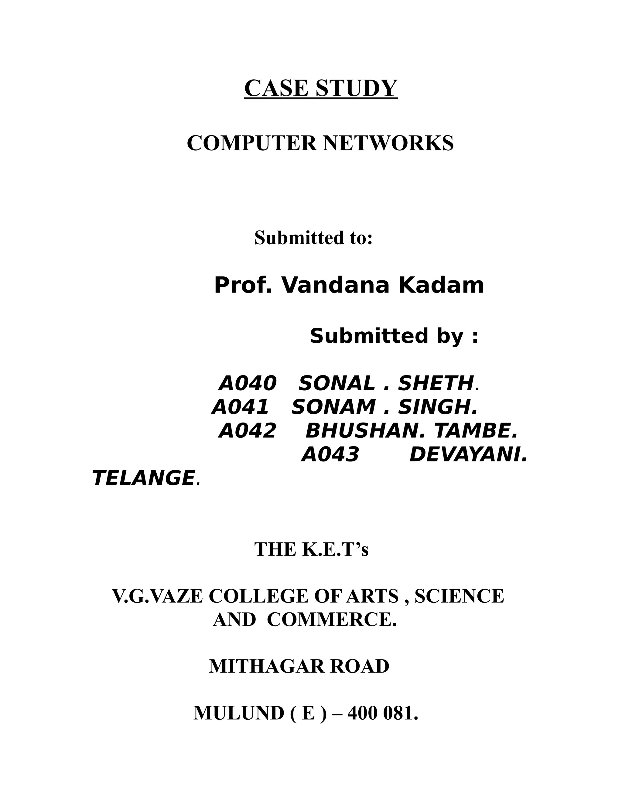 20372748 case-study-on-computer-networking-kotak-mahindra-bank | PDF