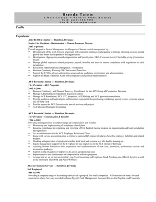 Brenda Tatem Resume Nov 2016 | PDF | Human Resources | Business