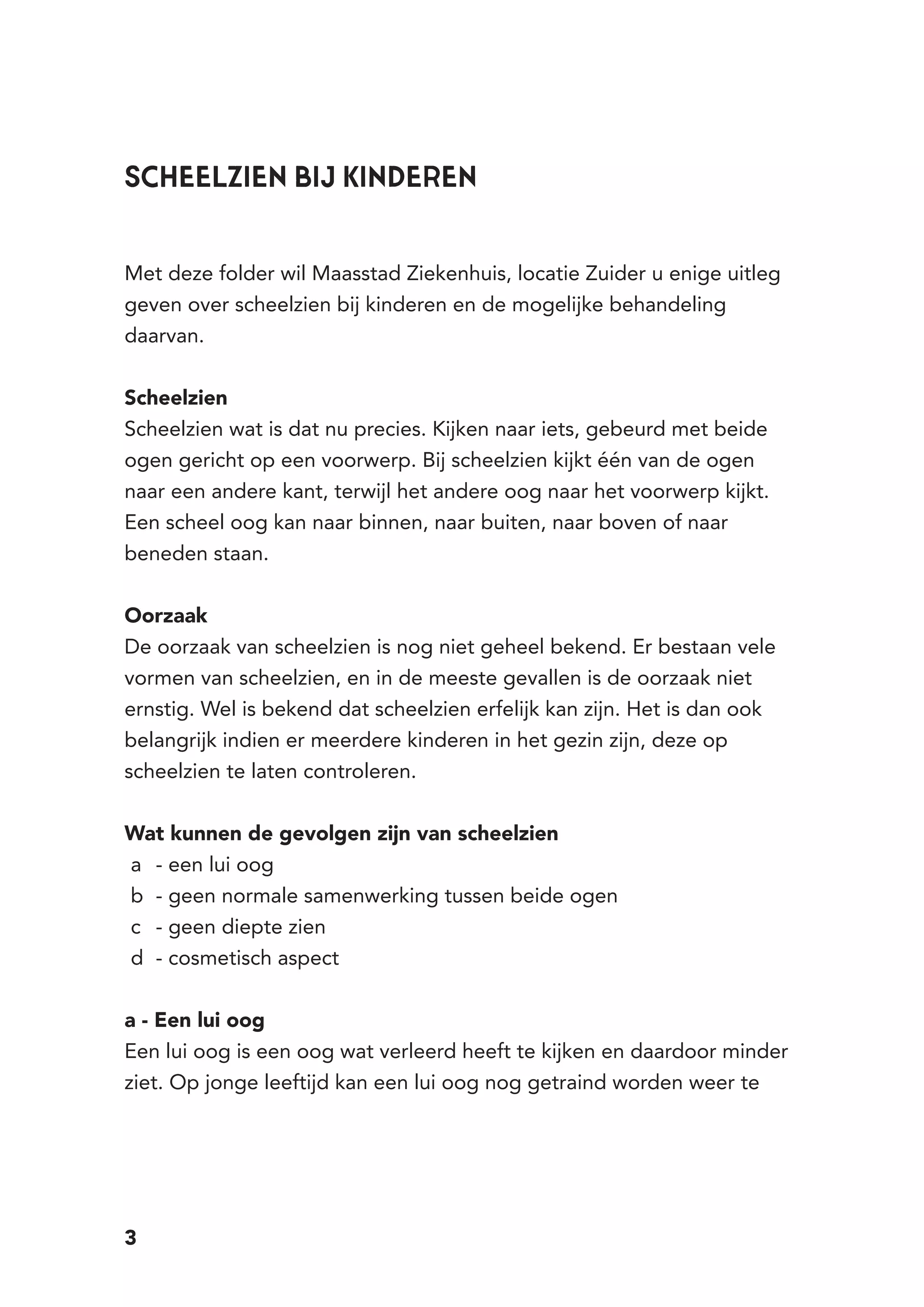 Scheelzien bij kinderen | PDF