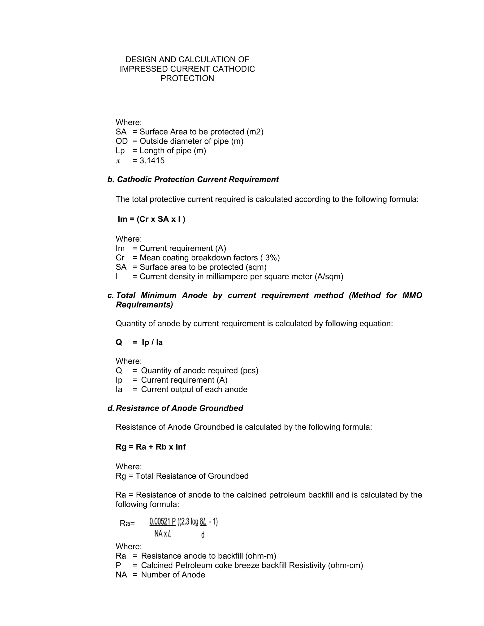 20392769 design-calculation-cathodic-protection-impressed-cureent-system | PDF