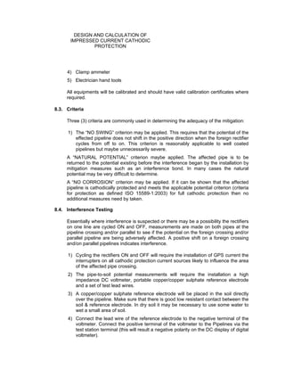 20392769 design-calculation-cathodic-protection-impressed-cureent-system | PDF