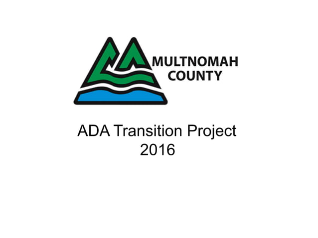 ADA Transition Plan Presentation-FINAL | PPT