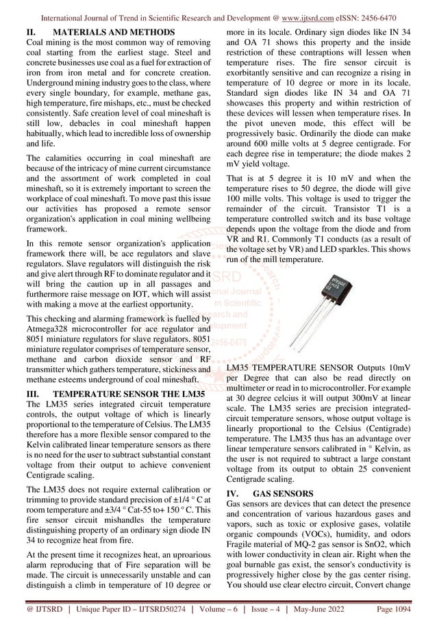 Coal Mine Safety Monitoring and Alerting System using IOT Based | PDF ...
