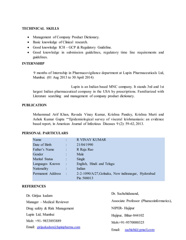 Vinay Kumar R | DOCX