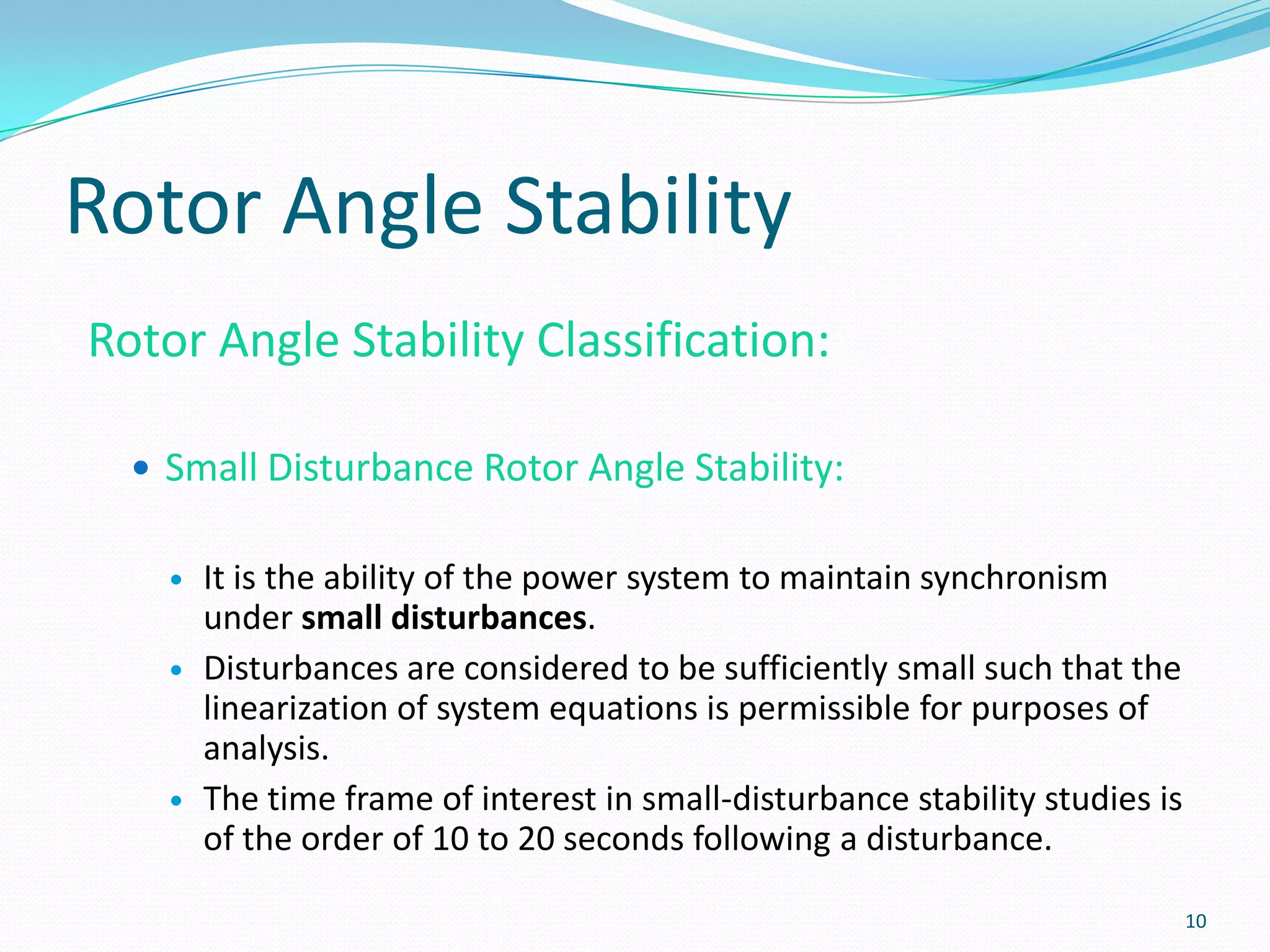 Definition & Classification Of Power System Stability | PPTX
