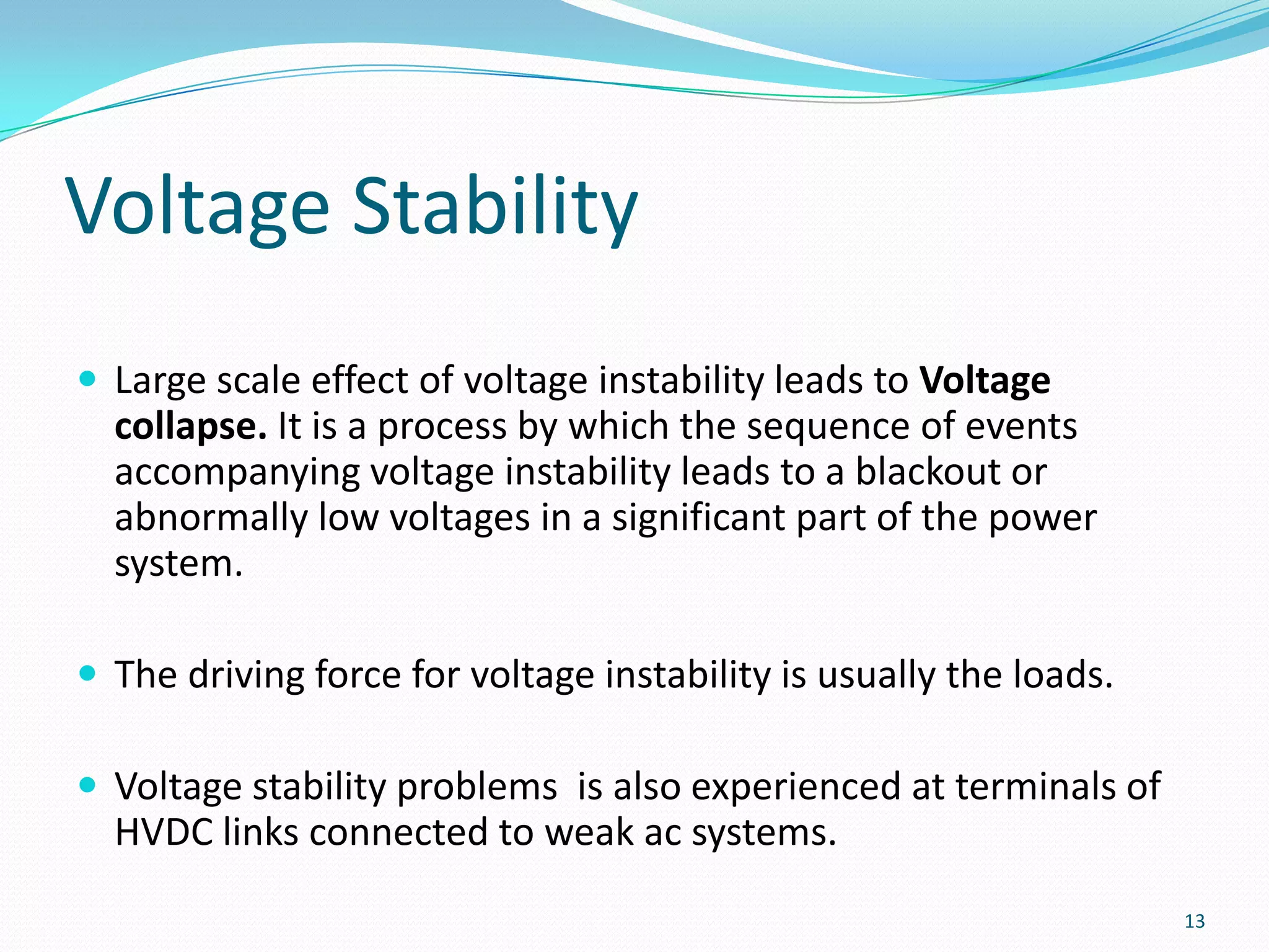 Definition & Classification Of Power System Stability | PPTX
