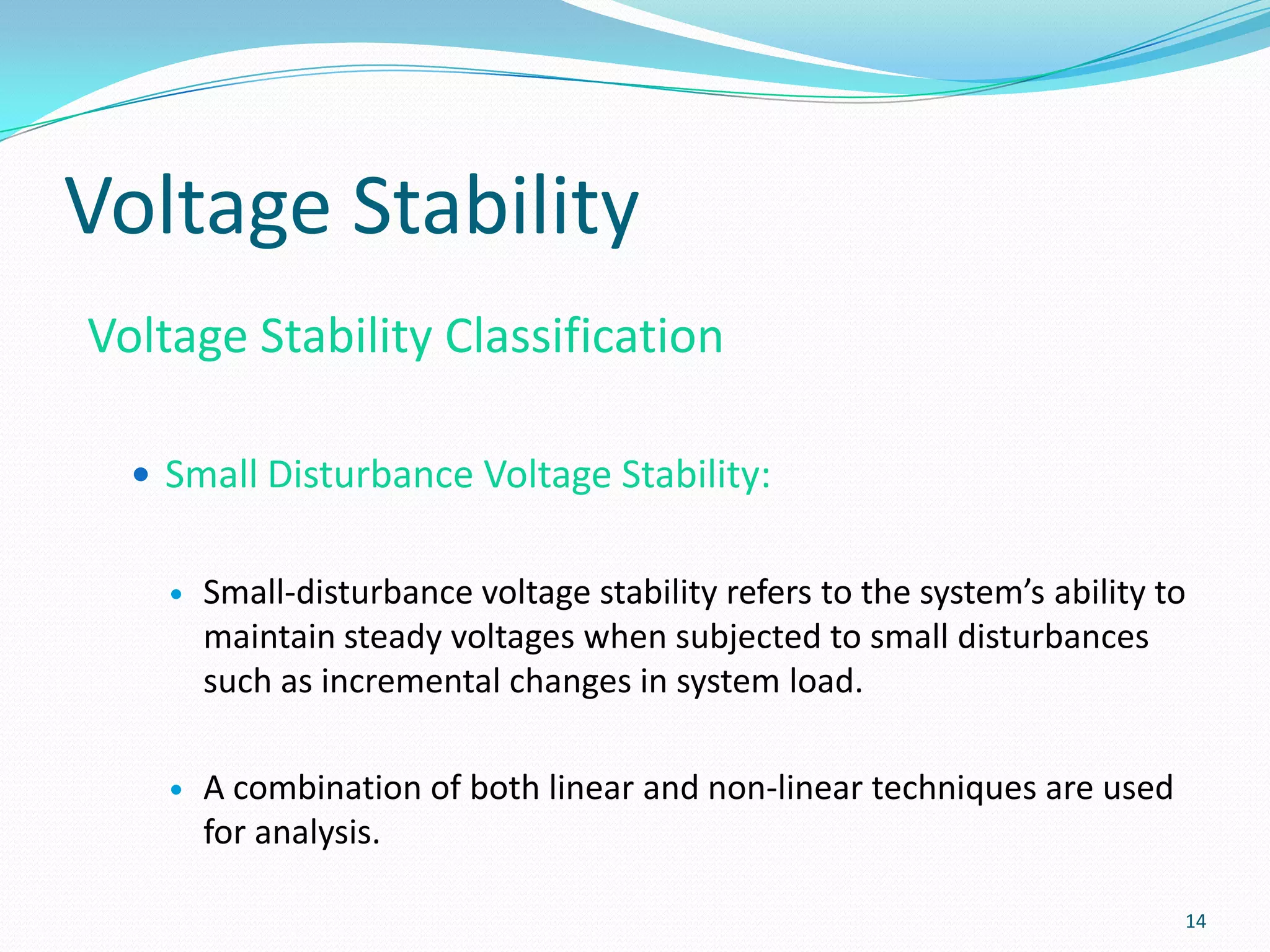 Definition & Classification Of Power System Stability | PPTX