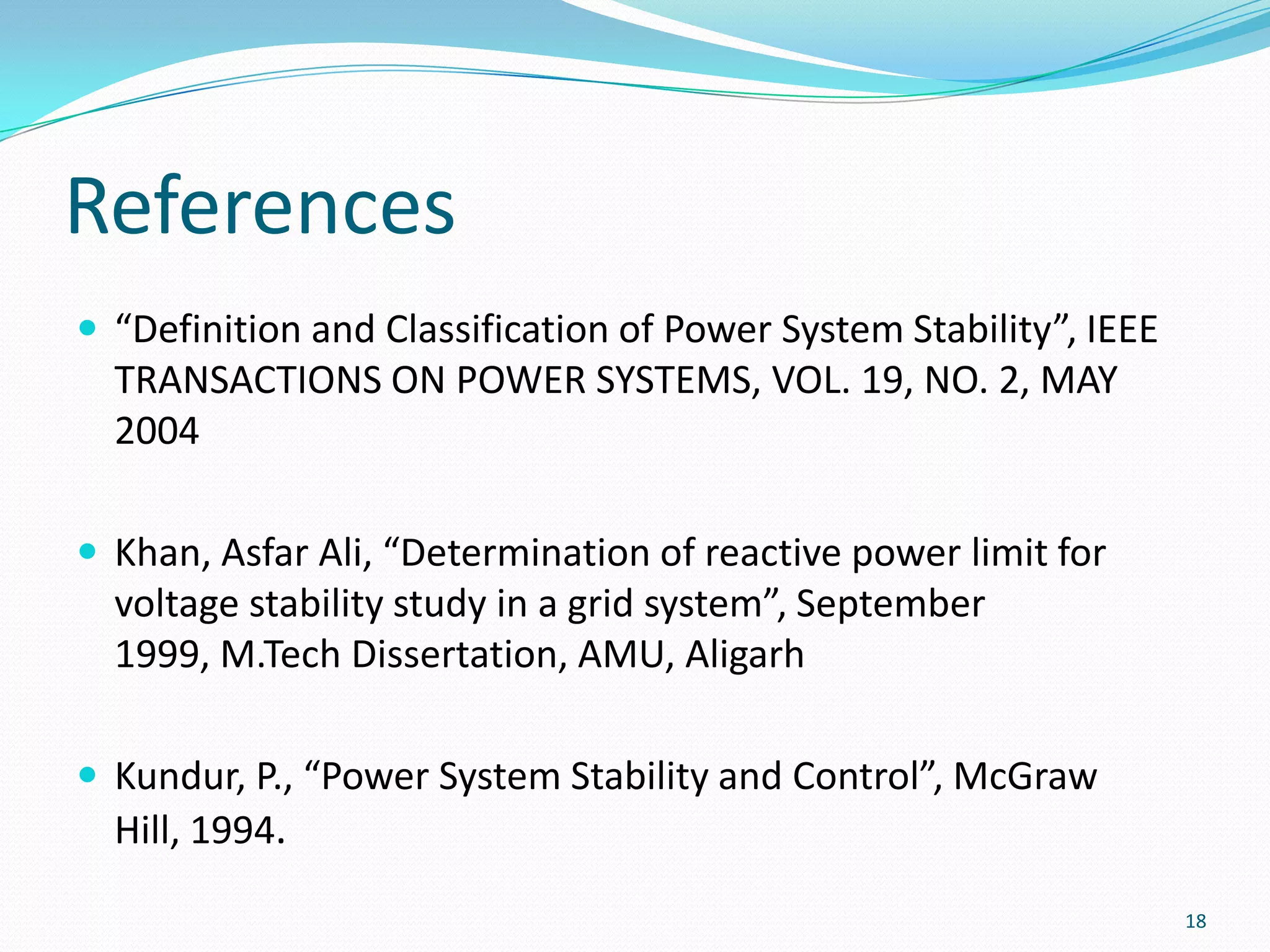 Definition & Classification Of Power System Stability | PPTX