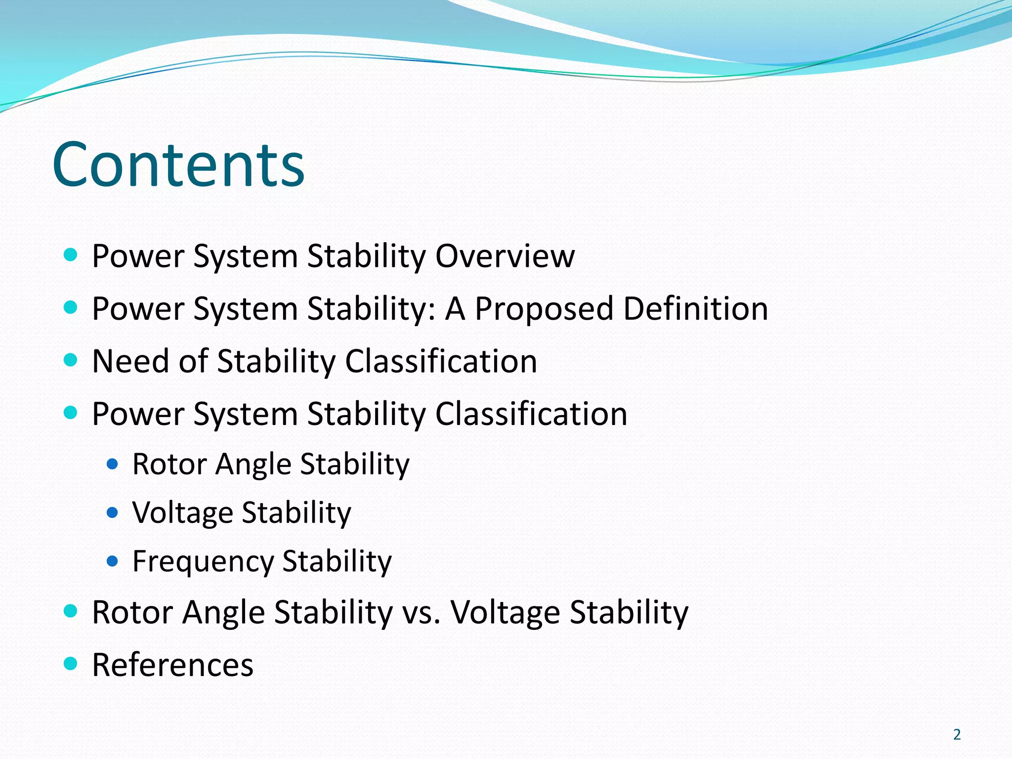 Definition & Classification Of Power System Stability | PPTX