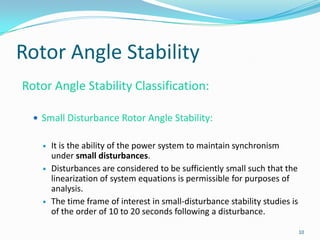 Definition & Classification Of Power System Stability | PPTX