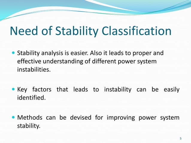 Definition & Classification Of Power System Stability | PPTX | Radio ...