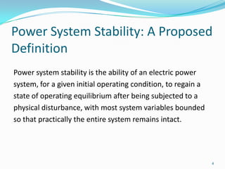 203definitionclassificationofpowersystemstability | PPT