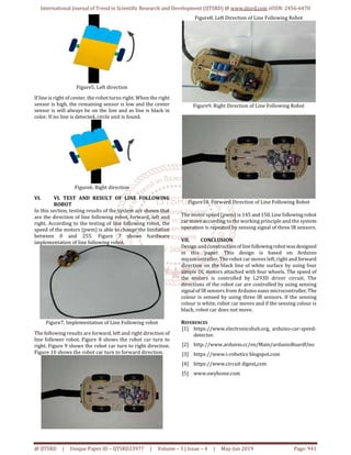 Design and Construction of Line Following Robot using Arduino | PDF
