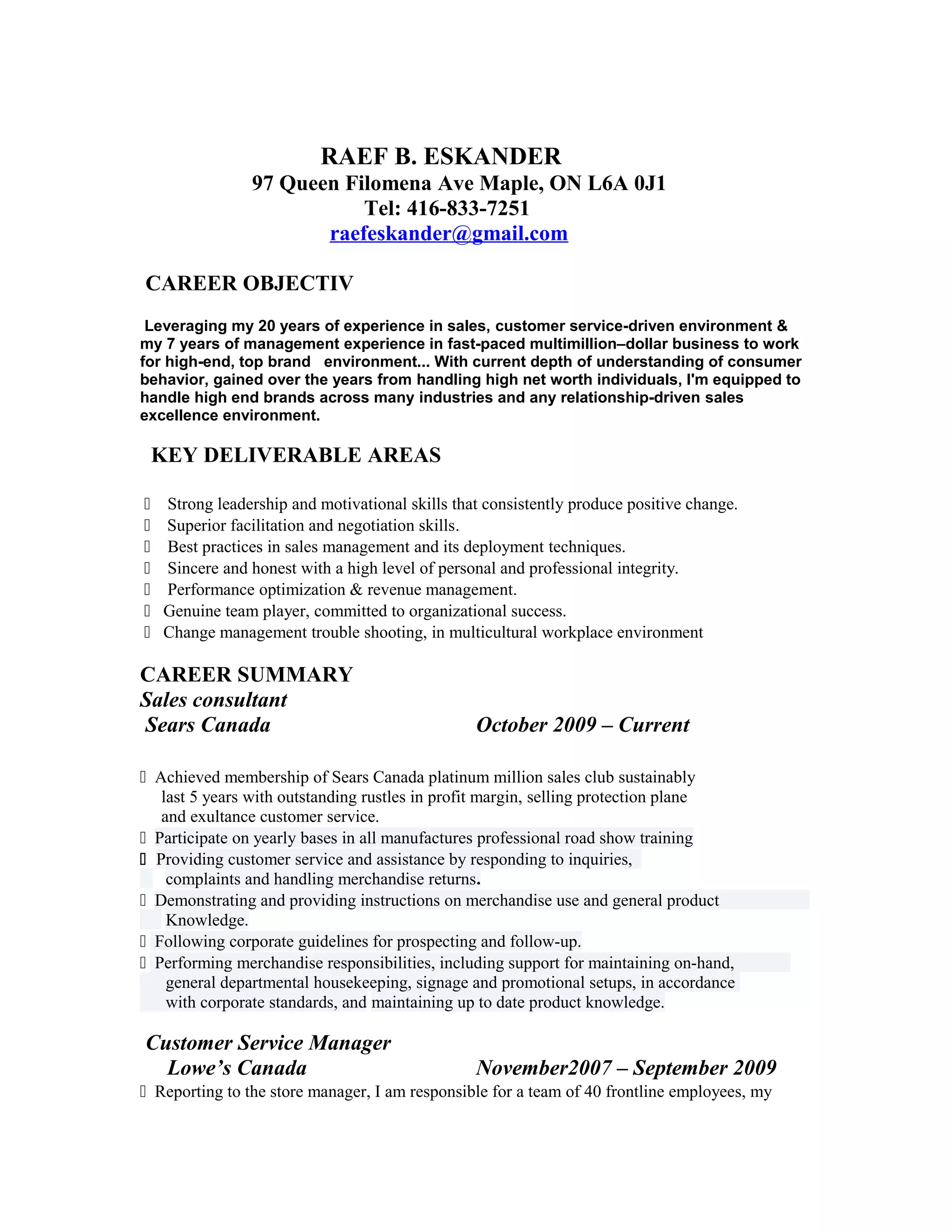 Raef Resume new | DOC