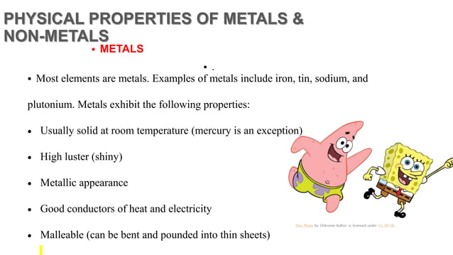 203 METALS^J NON-METALS AND METALLOIDS PPT.pptx | Chemistry | Science