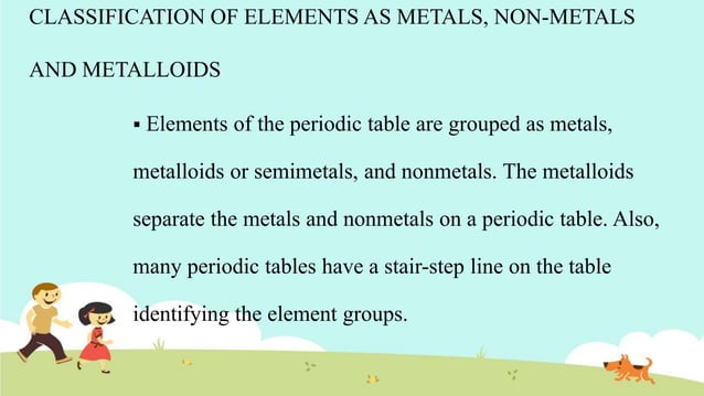 203 METALS^J NON-METALS AND METALLOIDS PPT.pptx | Chemistry | Science