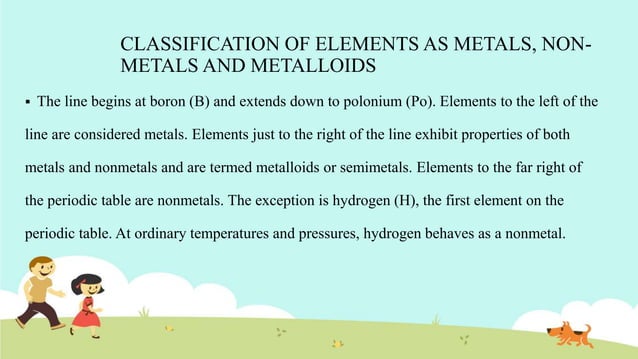 203 METALS^J NON-METALS AND METALLOIDS PPT.pptx | Chemistry | Science