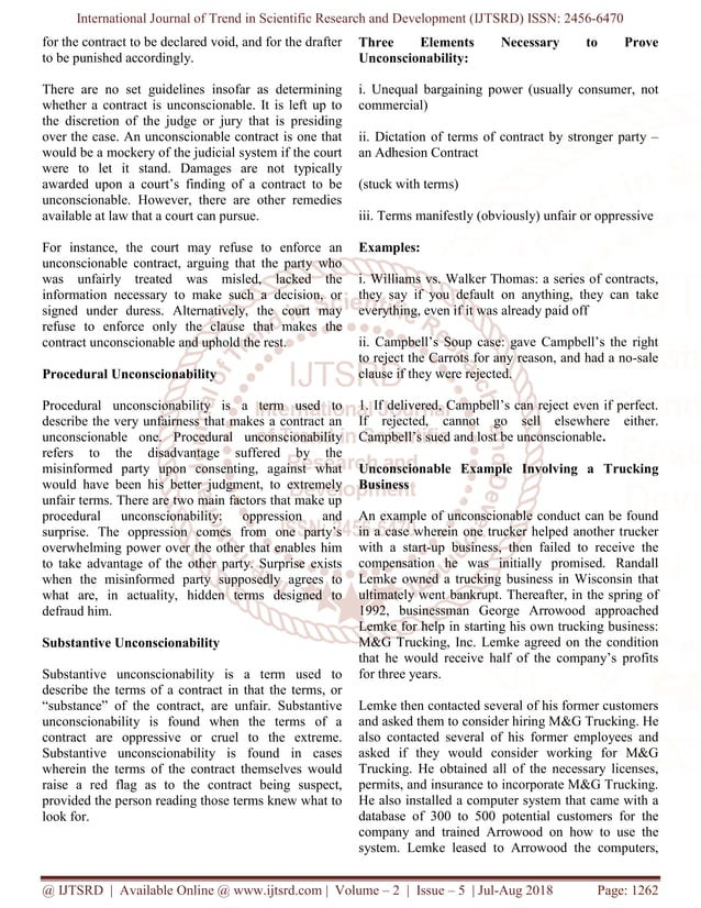 Unconscionable Contract | PDF