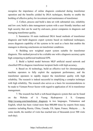 Luận văn Application of artificial intelligence in diagnosis of power ...