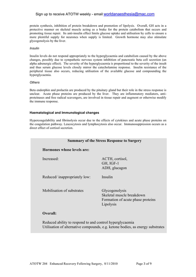 ENHANCED RECOVERY AFTER SURGERY (ERAS) | PDF