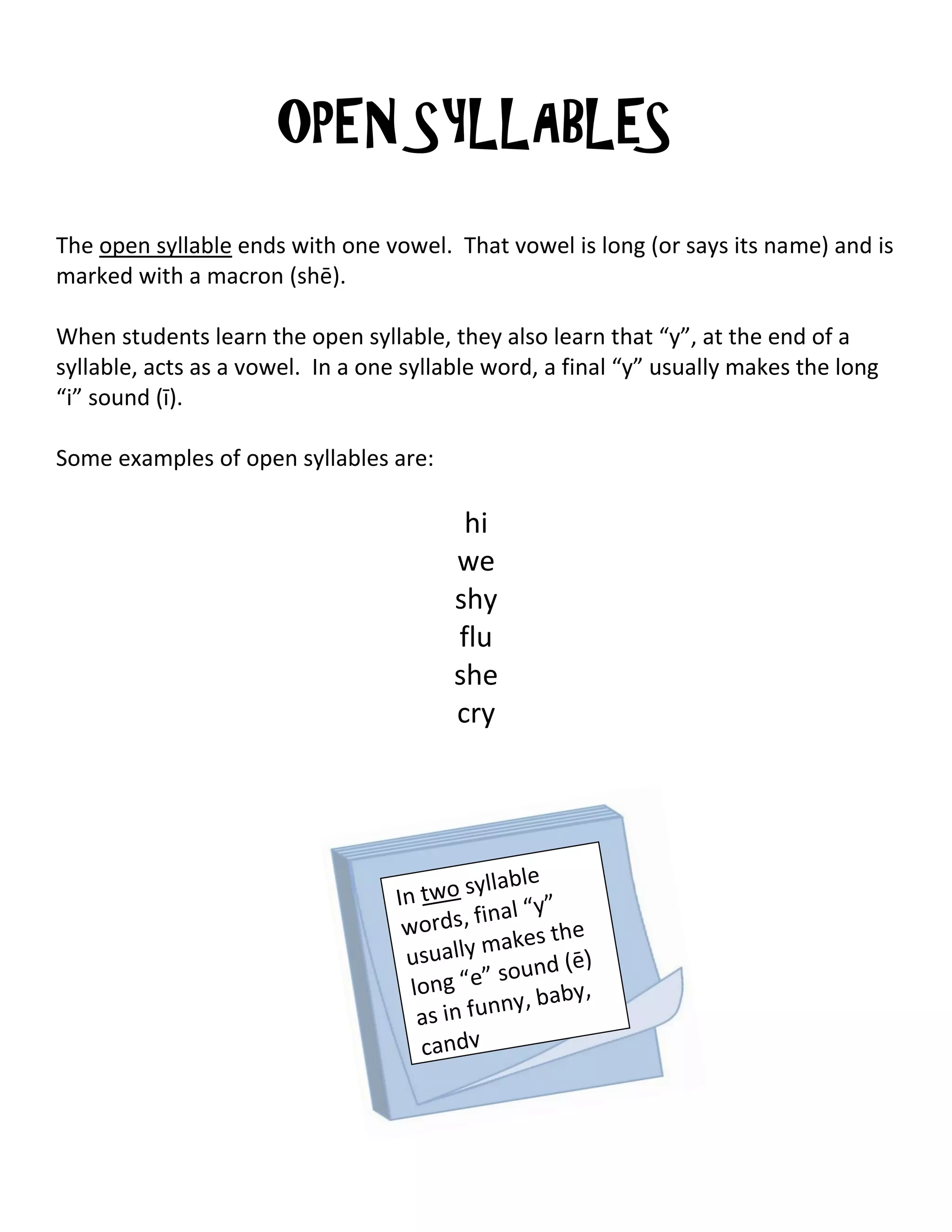 Types of Syllables | PDF | Education