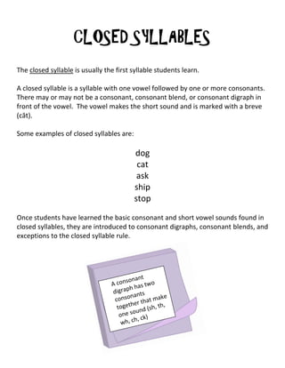 Types of Syllables | PDF | Education