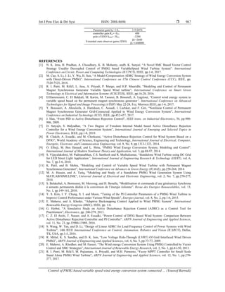 Control of PMSG based variable speed wind energy conversion system ...
