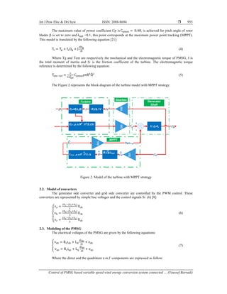 Control of PMSG based variable speed wind energy conversion system connected to the grid with PI ...
