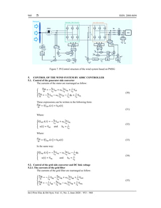 Control of PMSG based variable speed wind energy conversion system connected to the grid with PI ...