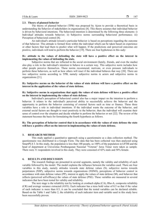 State defense internalization in a university: Theory of planned behavior approach | PDF