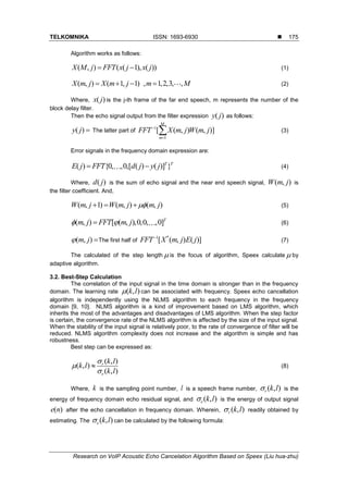 Research on VoIP Acoustic Echo Cancelation Algorithm Based on Speex | PDF | Digital Audio ...