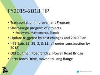 2040 Transportation Vision Plan Highlights | PPTX