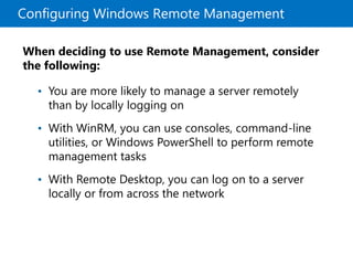 Windows Server 2012 Deploying and managing | PPTX