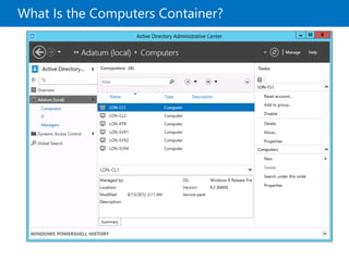 Windows Server 2012 Managing Active Directory Domain | PPTX