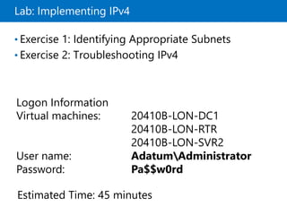 Implementing IP V4 | PPT | Free Download