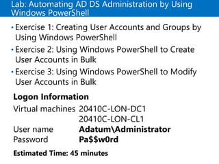 Microsoft Offical Course 20410C_04 | PPT