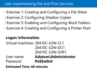 Microsoft Offical Course 20410C_10 | PPT