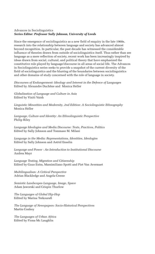 Globalization And Language In Contact Scale Migration And Communicative ...