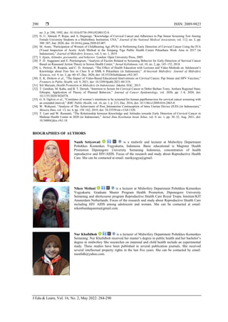 Effectiveness of video education on intention for cervical cancer ...