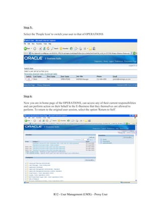 R12 User Management (UMX) - Proxy User - New Functionality | DOC
