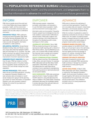 World Population Data Sheet | PDF